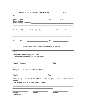 Fillable Online pinecreeksd mb CONTRABAND SUBSTANCE SEIZURE FORM ST-9 ...