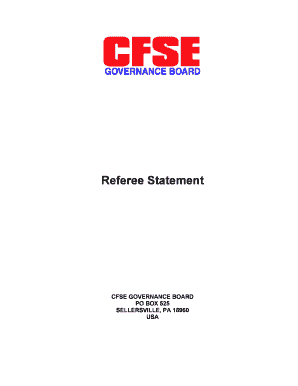 Fillable Online CFSE 009 Referee Statement Rev01 - bexidacfsebbcomb Fax ...