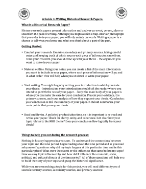 Fillable Online A Guide to Writing Historical Research Papersdocx Fax ...
