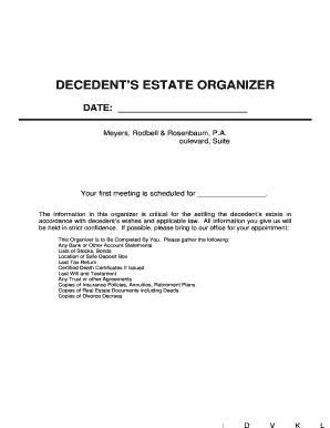 Fillable Online mrrlaw estate organizer 1.doc Fax Email Print - pdfFiller