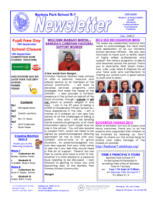 Fillable Online banksiar7 sa edu Pupil Free Day 2012 SSO RECOGNITION ...