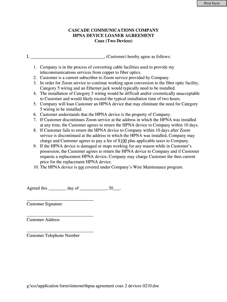 Fillable Online To download - Cascade Communications Fax Email Print ...