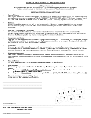 Fillable Online TOWN OF ISLIP ZONING MAP REQUEST FORM Fax Email Print ...