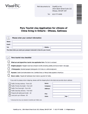 Fillable Online peru visahq BPerub Visa Application for Citizens of ...