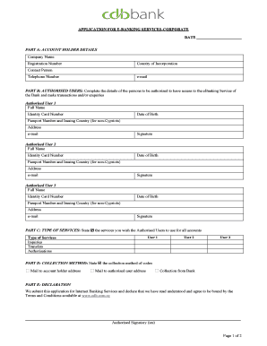 Fillable Online EBANKING-APPLICATION FORM-CORPORATE-NEW-MARCH 2012doc Fax Email Print - pdfFiller