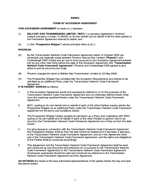 Fillable Online ANNEX FORM OF ACCESSION AGREEMENT THIS ACCESSION ...