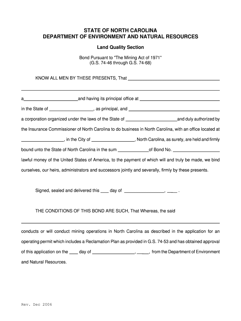 Fillable Online Surety Bond Form 20061221doc Fax Email Print - pdfFiller