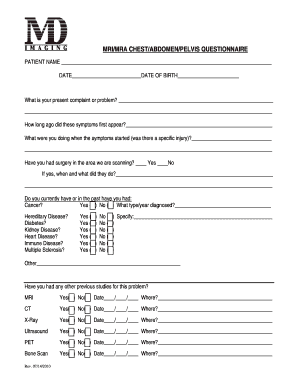 Fillable Online MRI/MRA Chest/Abdomen/Pelvis Form - MD Imaging Fax ...