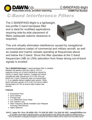 Fillable Online C-Band Interference Filters - DAWNco Fax Email Print ...