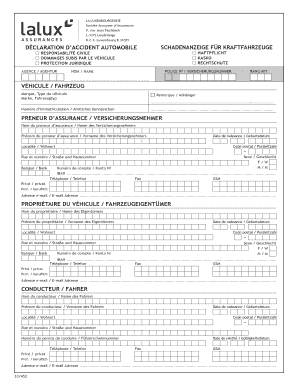 Remplissable En Ligne lalux LA LUXEMBOURGEOISE Fax Email Imprimer ...