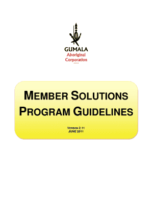 Fillable Online PROGRAM GUIDELINES - Gumala Fax Email Print - pdfFiller