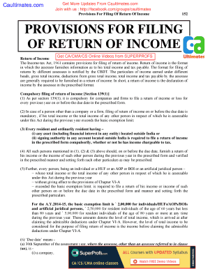 Fillable Online Provisions for filing of return of income - WordPress ...