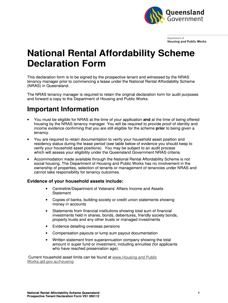 Fillable Online This declaration form is to be signed by the ...