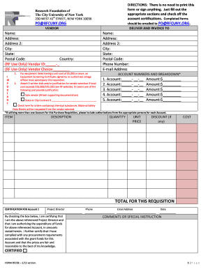 Fillable Online Purchase Requisition Form (RF208) Fax Email Print ...