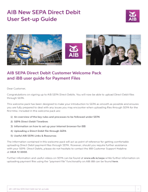 Fillable Online AIB New SEPA Direct Debit Fax Email Print - pdfFiller