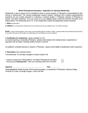Fillable Online bpa ac British Philosophical Association - Application ...