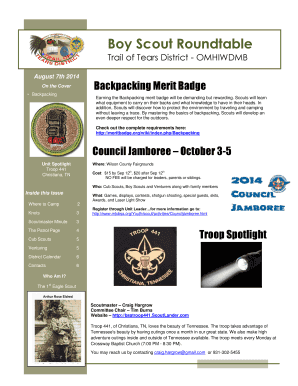 Fillable Online Boy Scout Roundtable Fax Email Print - pdfFiller