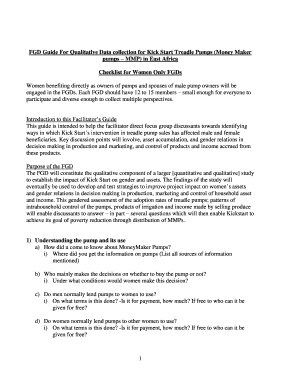 Fillable Online gaap ifpri FGD Guide For Qualitative Data collection ...