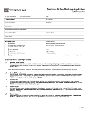 Fillable Online Business Online Banking Application ...
