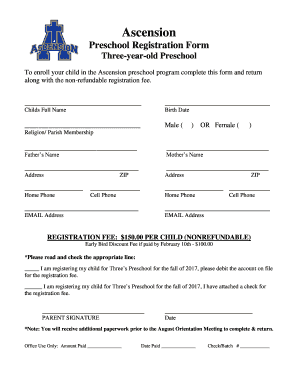 Fillable Online Threeyearold Preschool Fax Email Print - pdfFiller