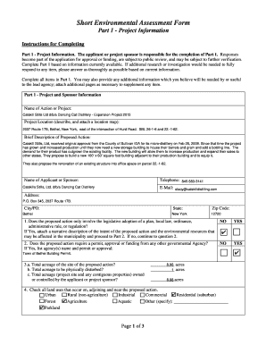 Fillable Online Short Environmental Assessment Form ...