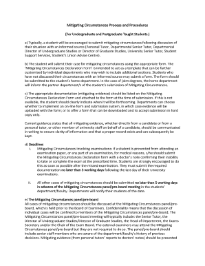 Fillable Online www2 warwick ac Mitigating Circumstances Process and ...