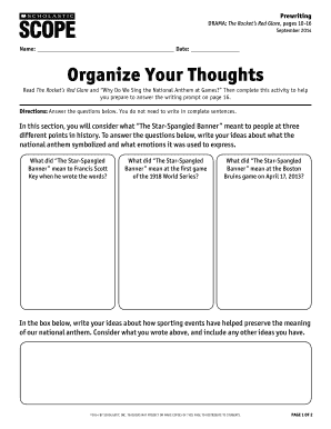Fillable Online Organize Your Thoughts Fax Email Print - pdfFiller