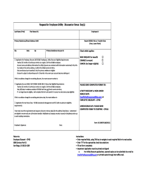 Fillable Online sdgealumniassoc Employee Discount form - SDG&E Alumni ...