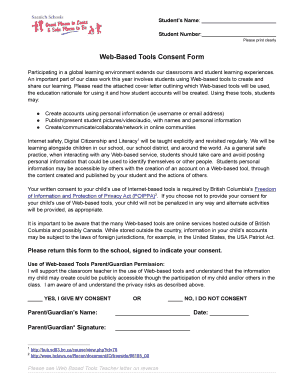 Fillable Online Web-Based Tools Consent Form - bSD63b Fax Email Print ...
