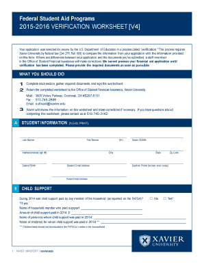 Fillable Online xavier This process requires Xavier University by federal law 34 CFR, Part 668 ...