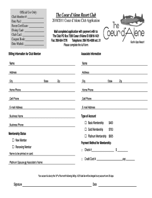 Fillable Online CDA Club Application.doc Fax Email Print - pdfFiller