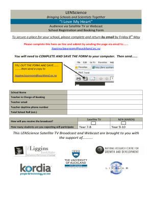 Fillable Online lens auckland ac LENScience Bringing Schools and ...