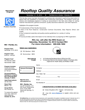 Fillable Online rciflorida Rooftop Quality Rooftop Quality Assurance ...