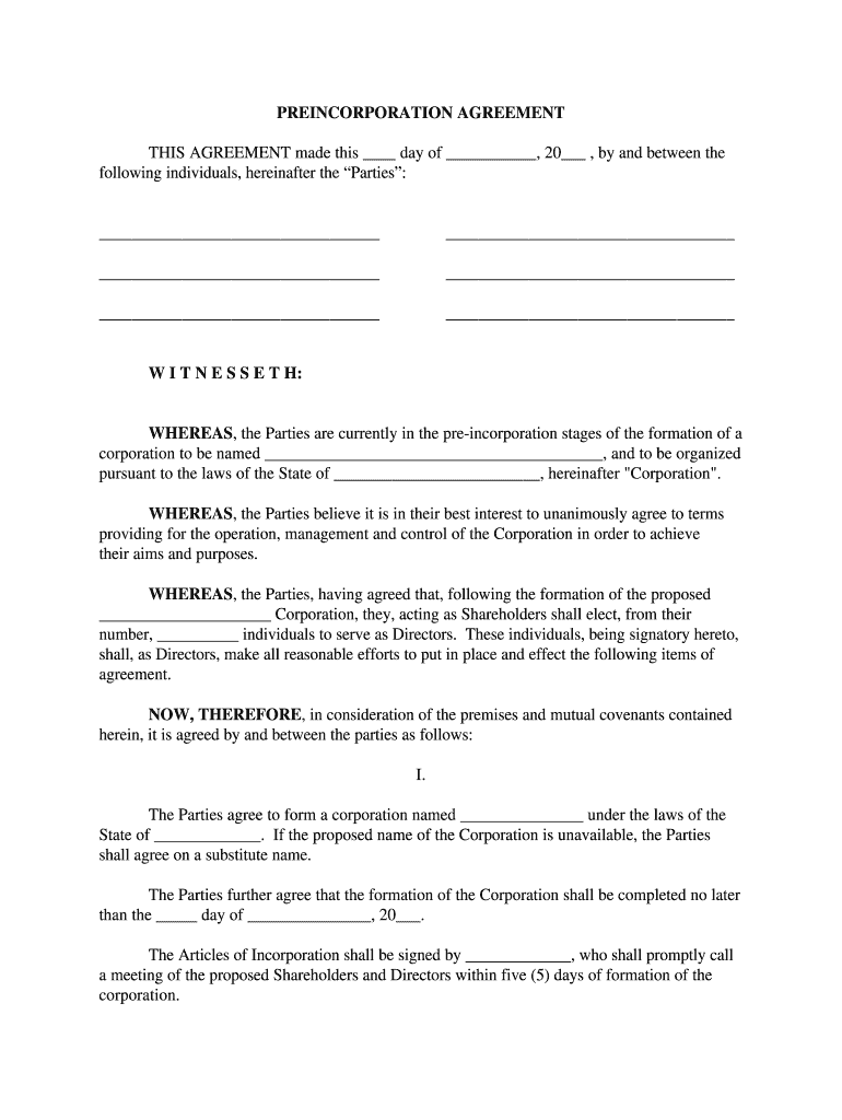 Shareholders Agreement Fill Online Printable Fillable Blank Shareholders Agreement Fill Online Printable Fillable Blank