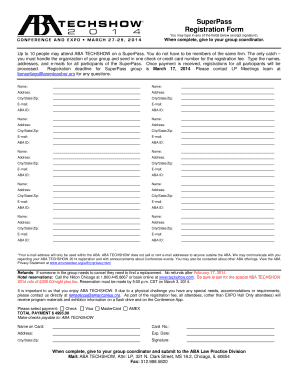 Fillable Online americanbar Registration Form - American Bar ...