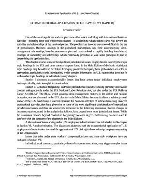 Fillable Online apps americanbar Extraterritorial Application of U Fax ...