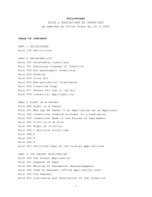 Fillable Online jpo go RULES & REGULATIONS ON INVENTIONS Fax Email Print - pdfFiller