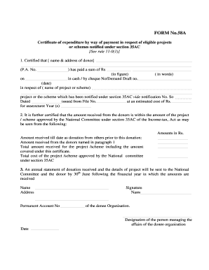 Fillable Online Certificate of expenditure by way of payment in respect ...