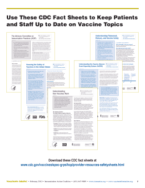 Fillable Online Use These CDC Fact Sheets to Keep Patients Fax Email ...