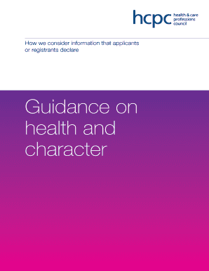 Fillable Online hpc-uk How we consider information that applicants Fax ...
