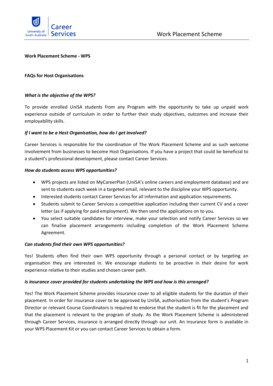 Fillable Online Work Placement Scheme Fax Email Print - pdfFiller