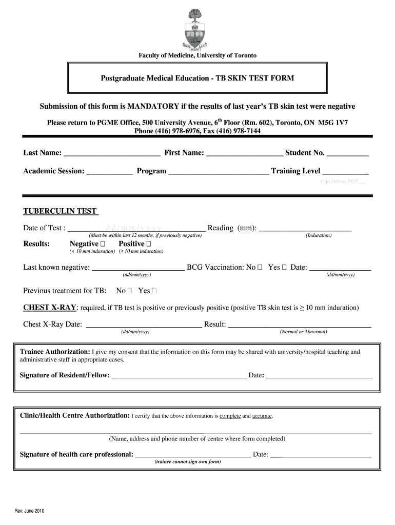Tb Test Form Fill Out Sign Online DocHub