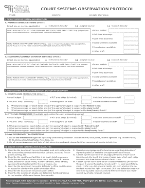 Fillable Online COURT SYSTEMS OBSERVATION PROTOCOL Fax Email Print ...