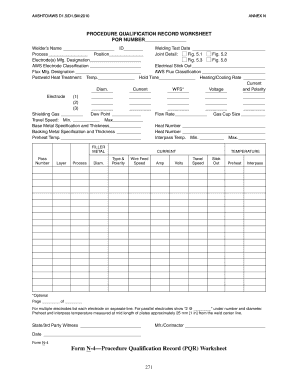 Fillable Online aws PQR Worksheet Fax Email Print - pdfFiller