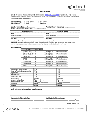 Fillable Online nelnet Revised Transfer Form.doc - nelnet Fax Email ...