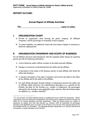 Fillable Online puc texas Affiliate Transactions Report Form for ...