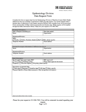Fillable Online Data Request Form - Hamilton County Public Health Fax ...