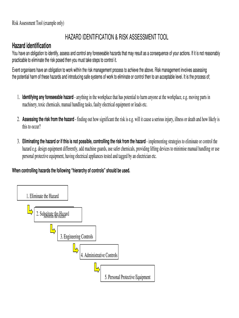 Fillable Online Hazard Identification & Risk Assessment Tool Fax Email ...