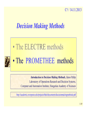 Fillable Online Decision Making Methods Fax Email Print - pdfFiller