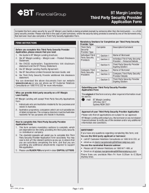 Fillable Online Third Party Security Provider Application Form (PDF ...